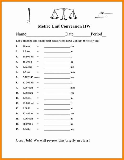 Unit Converter Worksheet Chemistry Unit Conversion Worksheet