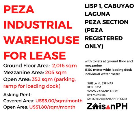 Peza Warehouse For Lease Lisp 1 Cabuyao Laguna Zaisanph