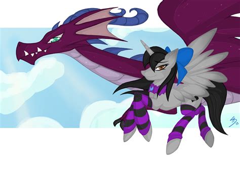 A Dragon And An Alicorn Request By Falleninthedark On Deviantart