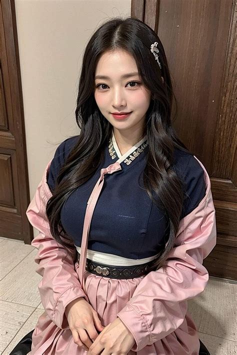 AI로 그린 만든 개량한복입은 여자 피팅모델 컨셉 만들기 Hanfu Sweet Girls Bollywood Actress Anime Art Kimono