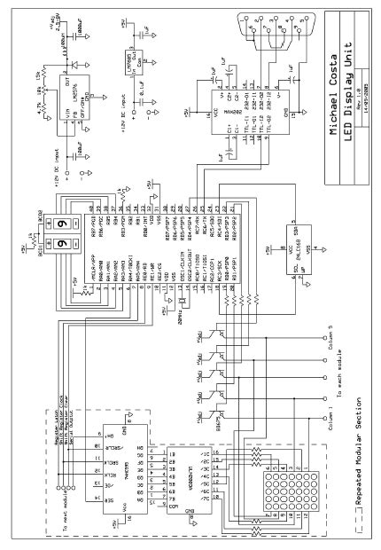 Led Message Display Circuit Diagram