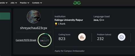 Shreya Chaurasia On Linkedin Coding Geeksforgeeks Datastructures Algorithms Problemsolving