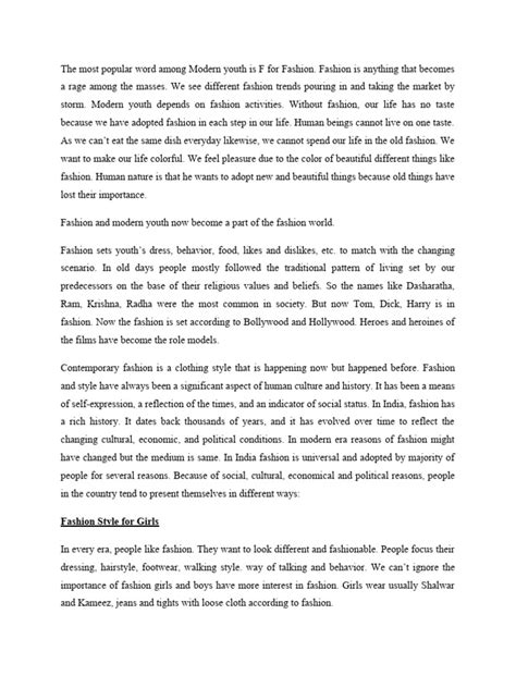 Modern Youth Fashion Pdf Fashion Clothing