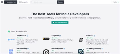 Indie Dev Tools On Uneed Uneed