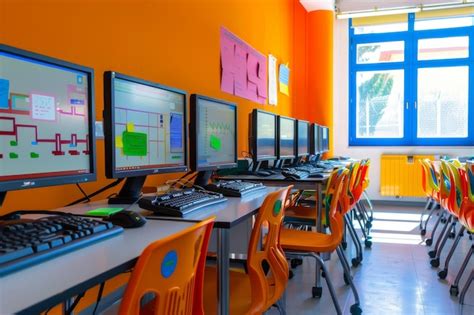 Premium Photo Elementary School Computer Classroom Coding For