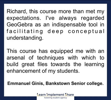 learn implement share posted on linkedin