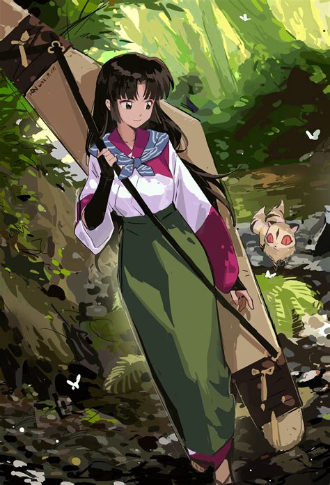 Han 0v0 Kirara Inuyasha Sango Inuyasha Inuyasha Absurdres Highres 1girl Black Hair