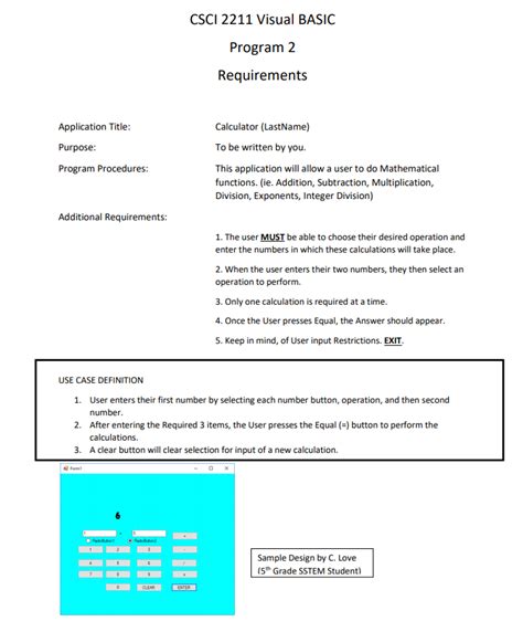 solved visual basic visual program requirements provided in