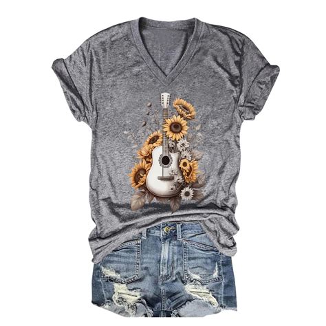 Fashoft Rock Band T Shirts For Women Country Music Shirt Tops Music