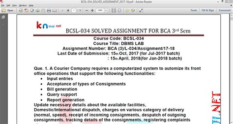 Bcsl 034 Solved Assignment For Ignou Bca 2017 18 Khojinet