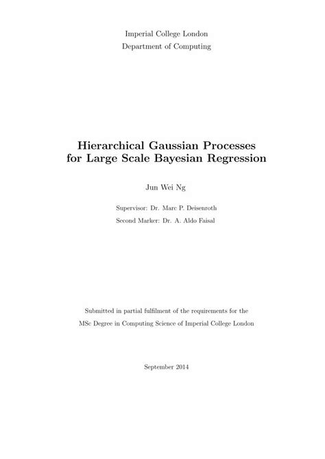 Pdf Hierarchical Gaussian Processes For Large Scale Mpd37theses2014mscjunwei Ng