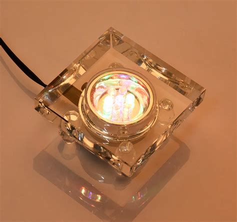 Led Light Base Rotating Led Crystal Light Base With Music Led Light