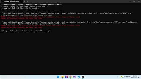 I Tried To Install Pytorch In Vscode But I Am Seeing An Error Vision Pytorch Forums