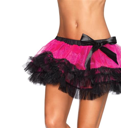 Black Hot Pink Petticoat Adult Costume Accessory Discount Party Supplies