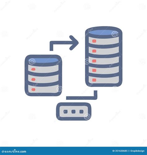 Database Replication Technology Icon Cartoon Vector