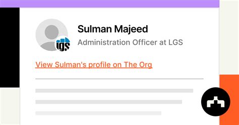 Sulman Majeed Administration Officer At Lgs The Org