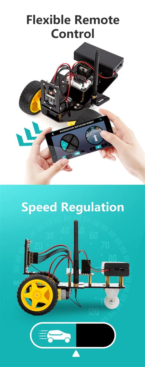 Robotlinking WiFi Robot ESP Camera IoT Kit Robot Car ESP Cam C Programming PDF Tutorial