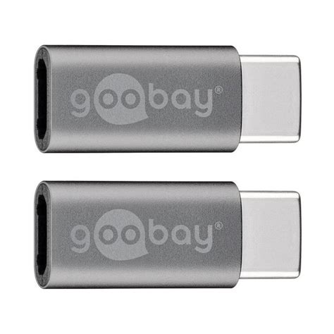 2x Goobay Usb C Male To Usb 20 Micro Type B Female Adapter Connector