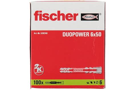 Дюбель Fischer DUOPOWER 6X50 100 шт 538240 - выгодная цена, отзывы ...