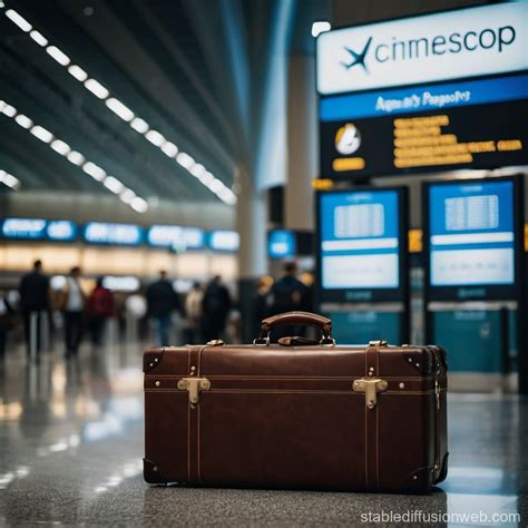 Travel Luggage Passport And Airport Friends Stable Diffusion Online