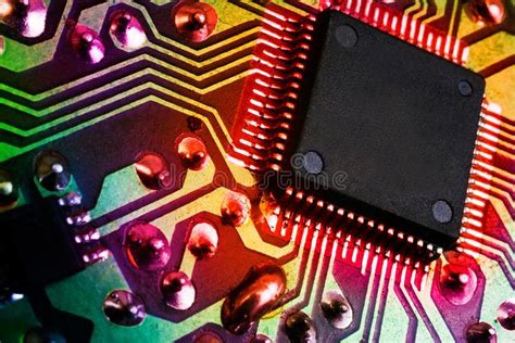 Microprocessor Background Electronic Image With Microprocessor Detail