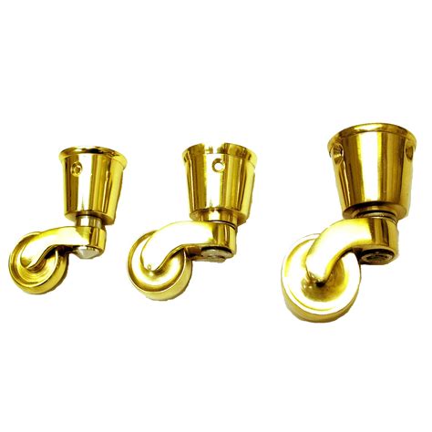 Round Socket Cup Solid Brass Castors J A Milton