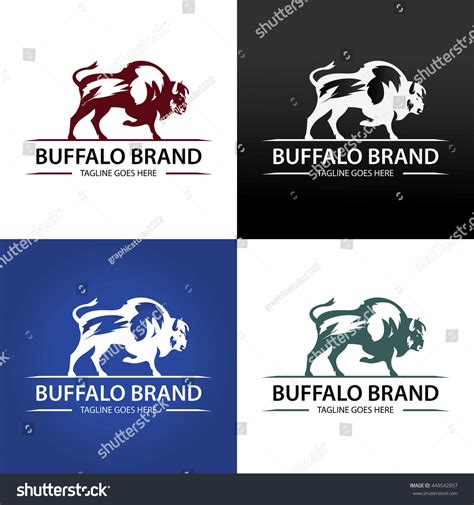 Buffalo Brand Logo Design Template Vintage Stock Vector (Royalty Free ...