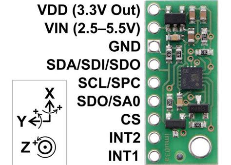 Lsm6ds33 3d Accelerometer And Gyro Carrier With Voltage Regulator