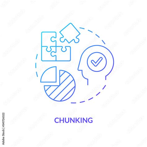 Chunking Memorization Technique Blue Gradient Concept Icon Grouping Information Short Term