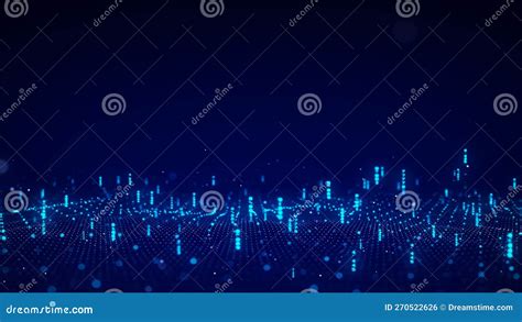virtual dynamic digital wave in cyberspace binary code data flow
