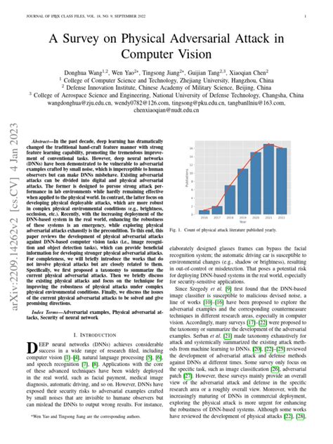 A Survey On Physical Adversarial Attack In Cv A Survey Pdf Deep Learning Computer Vision
