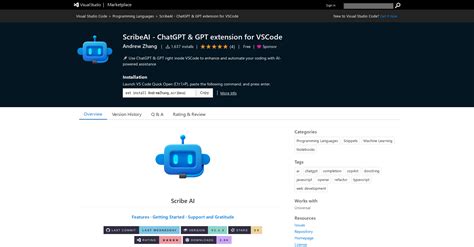 Scribe AI And Other AI Tools For ChatGPT For Visual Studio