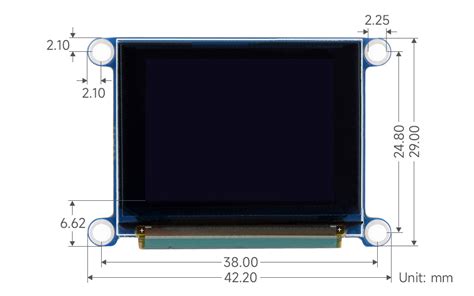 1 27inch Rgb Oled Display Module 128×96 Resolution 262k Colors Spi