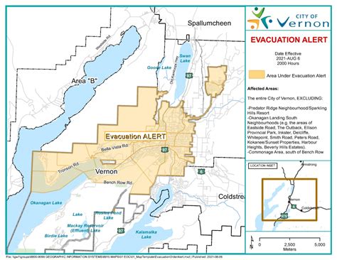 Expanded Evacuation Alert For The City Of Vernon City Of Vernon