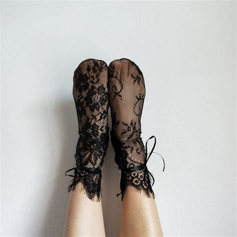 Womens Lace Socks Etsy