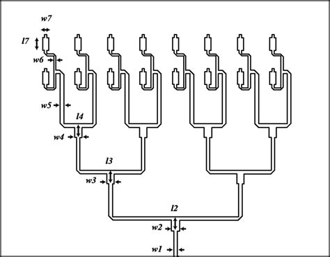 29 Feeding Network Dimension Of The Array Of Eight Elements Download Scientific Diagram