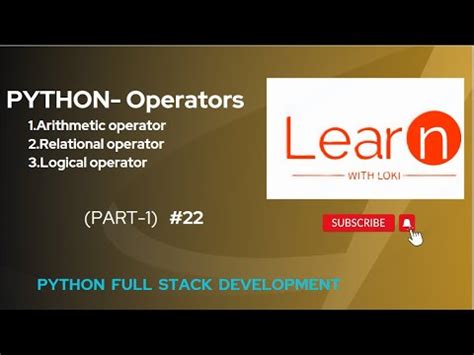 Python Operators Explained Arithmetic Relational And Logical Operators With Examples YouTube