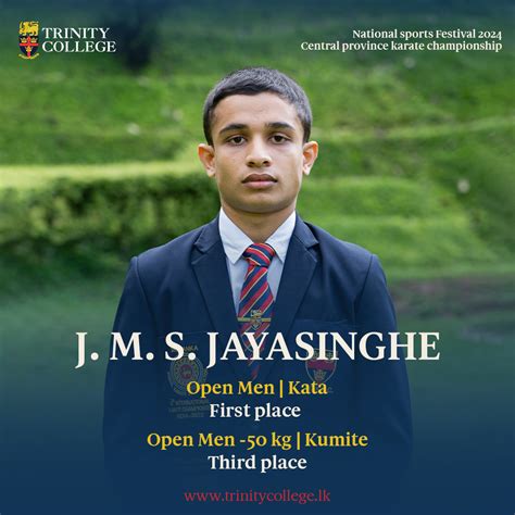Congratulations To Mast J M S Trinity College Kandy