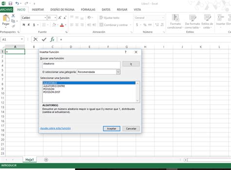 Crear números aleatorios con funciones de Excel