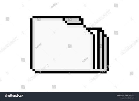 Pixel Art Illustration Folder Icon Pixelated Stock Illustration 2447582835 Shutterstock