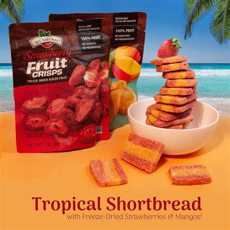 Tropical Shortbread With Freeze Dried Mango And Strawberry Brothers All Natural Blog