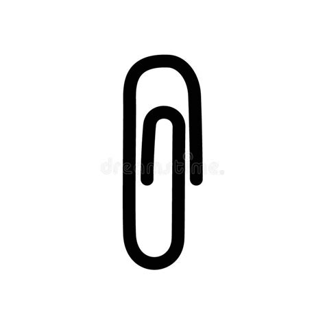 Paper Clip Attachment Silhouette Paperclip Black Icon Attach File