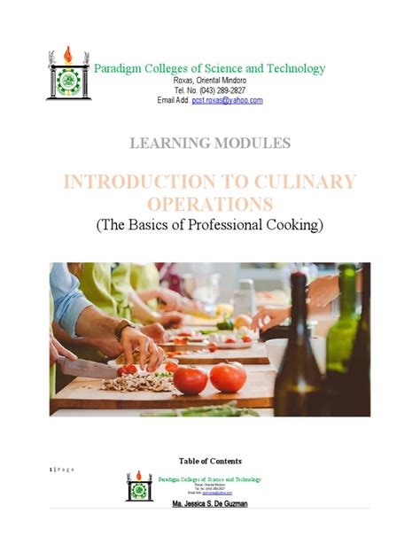 Introduction To Culinary Operations Module Download Free Pdf Food