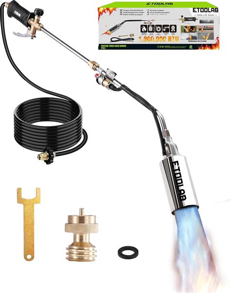 Propane Torch Weed Burner Kit Etoolab Weed Torch Output 1 800 000 Btu