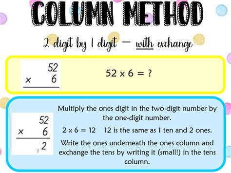 Column Multiplication WITH Exchange Teaching Resources