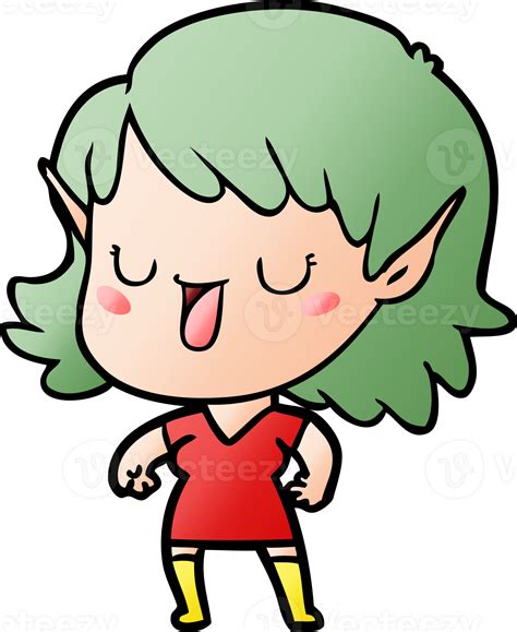 Cartoon Elf Girl Drawing 47185583 Png