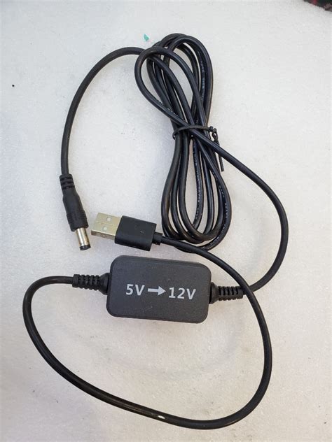 Step Up Voltage Converter Cable V V Black Dc Jack Mm Male To Usb A Male Computers