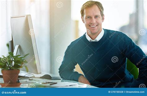 Work Is More Than Just A Job Its A Passion Portrait Of A Designer Working At His Computer In