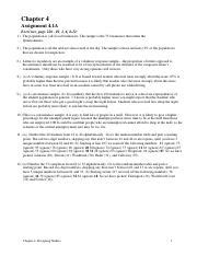 AP Stats Chapter HW Keys Pdf Chapter Assignment A Exercises Page