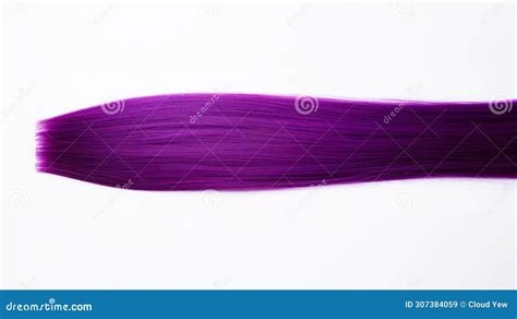 Single Deep Purple Hair Strand On Clean White Stock Illustration